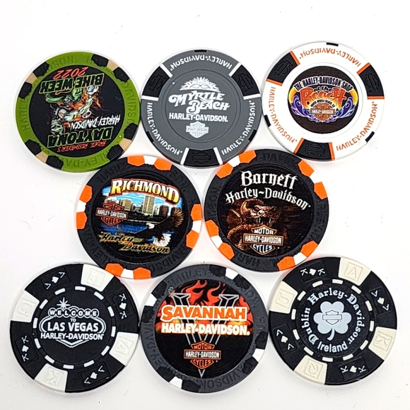 Harley-Davidson | Games | Harley Davidson Poker Chip Bundle Of 8 Chips ...
